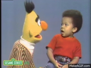 Sesame Street: Bert's Lost Paperclips on Make a GIF