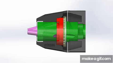 How A Drill Chuck Works (Animated) on Make a GIF