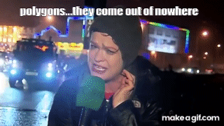 Reporter hit by stop sign during live tv. on Make a GIF